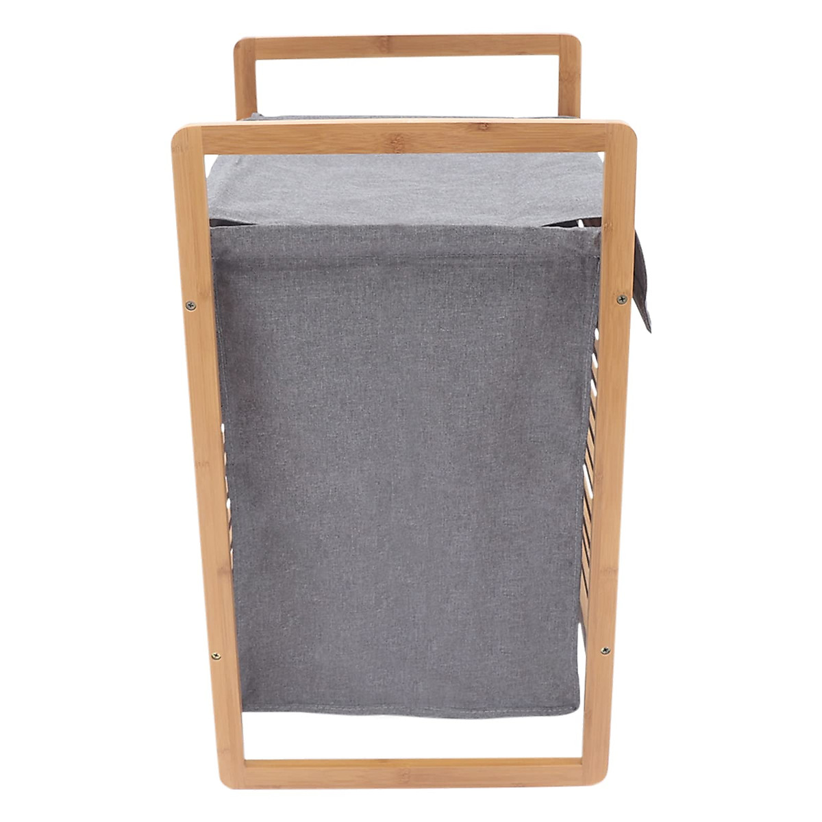 Bamboo Wood Laundry Basket, Freestanding Portable Bathroom Laundry Hamper with Lid and Handles Dirty Clothes Hamper Removable Storage Bag for Bedroom, Bathroom, Closet, Dorm