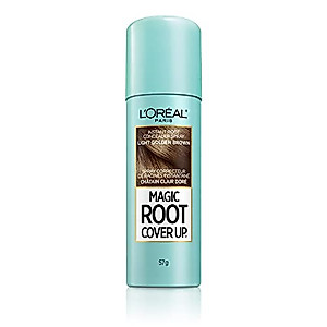 L'Oreal Paris Magic Root Cover Up Gray Concealer Spray Light Golden Brown 2 oz.(Packaging May Vary)