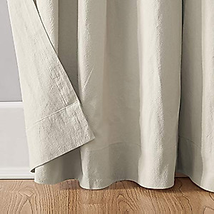 Archaeo Washed Cotton Twist Tab Curtain, 52" x 95", Oatmeal