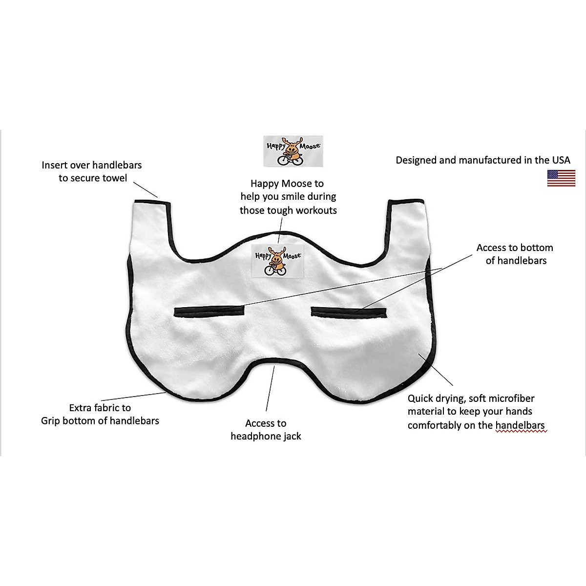 Happy Moose Accessory Set for Original Peloton Bike (Black Trim)