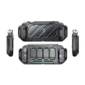 SUPCASE for Nintendo Switch Lite 2019 Case with Front Cover (Unicorn Beetle Forma), [Military-Grade Protection] [5 Game Card Storage Slots] Slim Protective Cover Accessories for Switch LiteFrost,Black