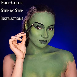 Graftobian Gamma-Jen: Attorney at Law She Hero Makeup Kit - Green Superhero Makeup for Cosplay & Halloween Costumes - Full Color Instructions