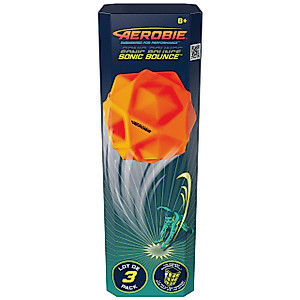 Aerobie Sonic Bounce Ball, Spiky Bouncy Balls for Kids & Kids Toys, Outdoor Games & Birthday Party Favors for Kids & Teens Aged 8 & Up, 3-Pack