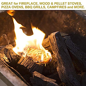 Fire Starter, 108 Count Natural Fire Starters for Fireplace, Charcoal Starter, Fire Starters for Grill, Campfires, Fireplace, BBQ, Firestarters for Indoor Outdoor Fire Pit, Wood Fireplace Starters