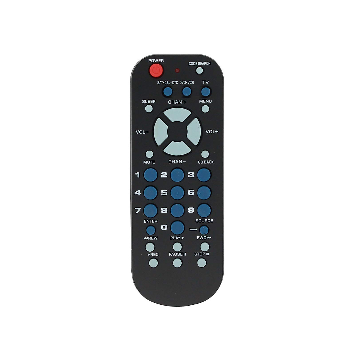 Replacement for RCA 3-Device Universal Remote Control Palm Sized - Compatible with Tivo VCR - Remote Code 0739