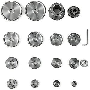 Mophorn 18pcs/Set CJ0618 Lathe Mini Lathe Gears Metal Cutting Machine Gears Lathe Gears Metal Exchange Gear (18pcs/Set)