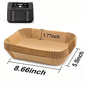 KBGRAX 150PCS Air Fryer Disposable Paper Liners for Ninja DZ201 DZ401 DZ550,Food Grade Air fryer Parchment Paper Liners for Ninja Foodi Dual Air Fryer