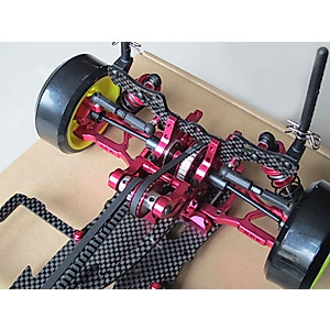 Hobbypower 1/10 Alloy & Carbon D3 4WD Drift Racing RC Model Car Frame Kit with Front One Way