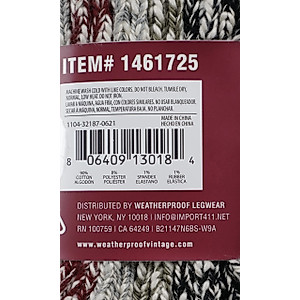 Weatherproof Legwear Women's Ankle Boot Socks Soft Cotton Blend, Black Gray Olive Red, 6 Pairs, 9.5, (1533562)