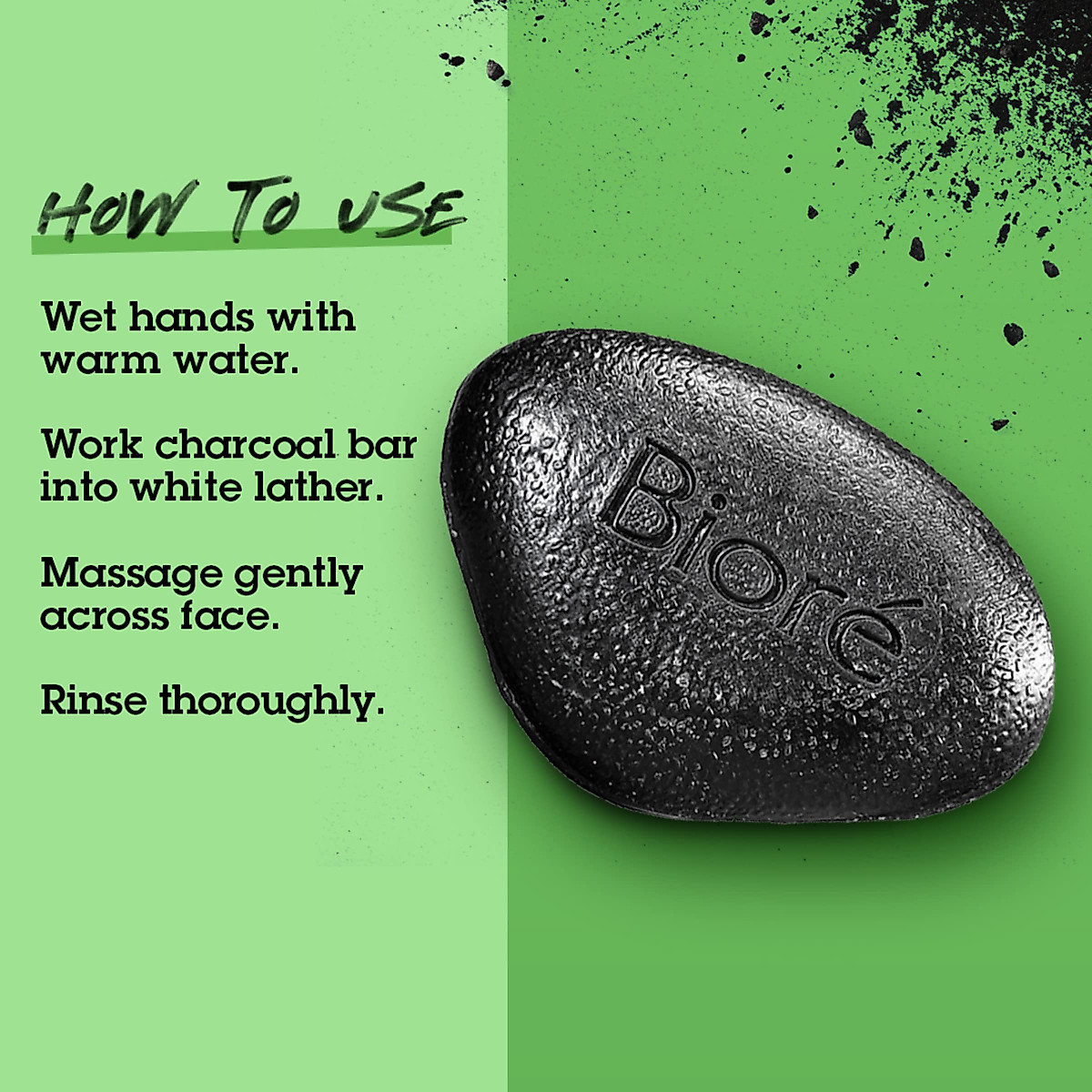 Bioré Charcoal Pore Penetrating Bar, with Jojoba Beads for Gentle Exfoliation of Oily Skin, 3.77 Ounce