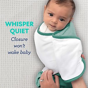 SwaddleMe Whisper Quiet Swaddle with Easy Change – Size Small/Medium, 0-3 Months, 1-Pack (Square Dance)