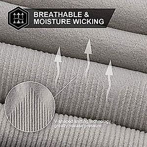 Vorshape 2 & 4 Pairs Sun Protection Arm Sleeves With Thumb Holes for Men & Women, White & Grey