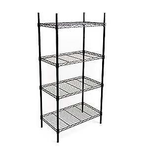 Westerly 4 Tier Household Wire Shelving Unit (13" x 23" x 48") Holds up to 600lbs