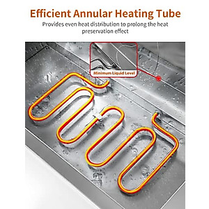 3- Pan Commercial Bain Marie Buffet Food Warmer Large Capacity 21 Quart Electric Steam Table 6'' Deep Stainless Steel Countertop Food Warmer for Parties, Catering and Restaurants