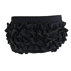 Wennikids Baby Girl's Cotton Shorts and Diaper Cover Bloomers X-Large Black