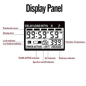 PHOTOOLEX Intervalometer Digital Camera Remote Shutter Release Controller LCD Timer Control with Cord for Canon EOS Rebel T6 T7 80D 70D 60D 60Da 77D T7i T6i T6s SL2 SL1 T5 T3 T5i T4i T3i T2i EOS