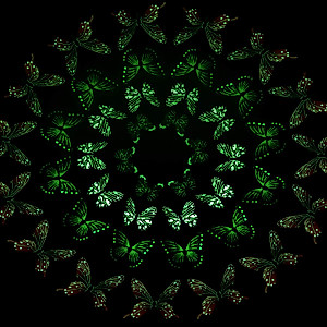 96 Pieces Glow in The Dark Luminous 3D Butterfly Wall Decals Decor Removable Butterfly Stickers DIY Art Crafts Decor for Kids Bedroom Home Garden Decorations Christmas (Pink, Purple, Mixed)