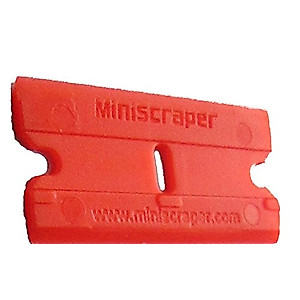 25 Plastic Double Edged Razor Blades with Titan Razor Scraper - Mini Scraper Combo