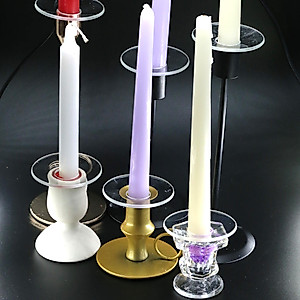 5-Pack Candle Rings for 22mm Taper Candle Reinforced Glass Bobeches Wax Drip Catcher Candle Drip Stopper