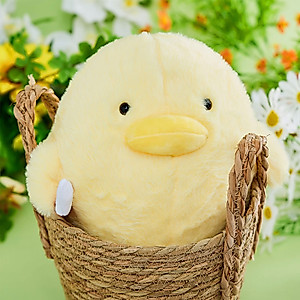 Honganda Cute Duck with Knife Plushies Toy, Soft Stuffed Animal Plush Doll Toys, Plush Throw Pillow Gifts for Kids Adults (Yellow)