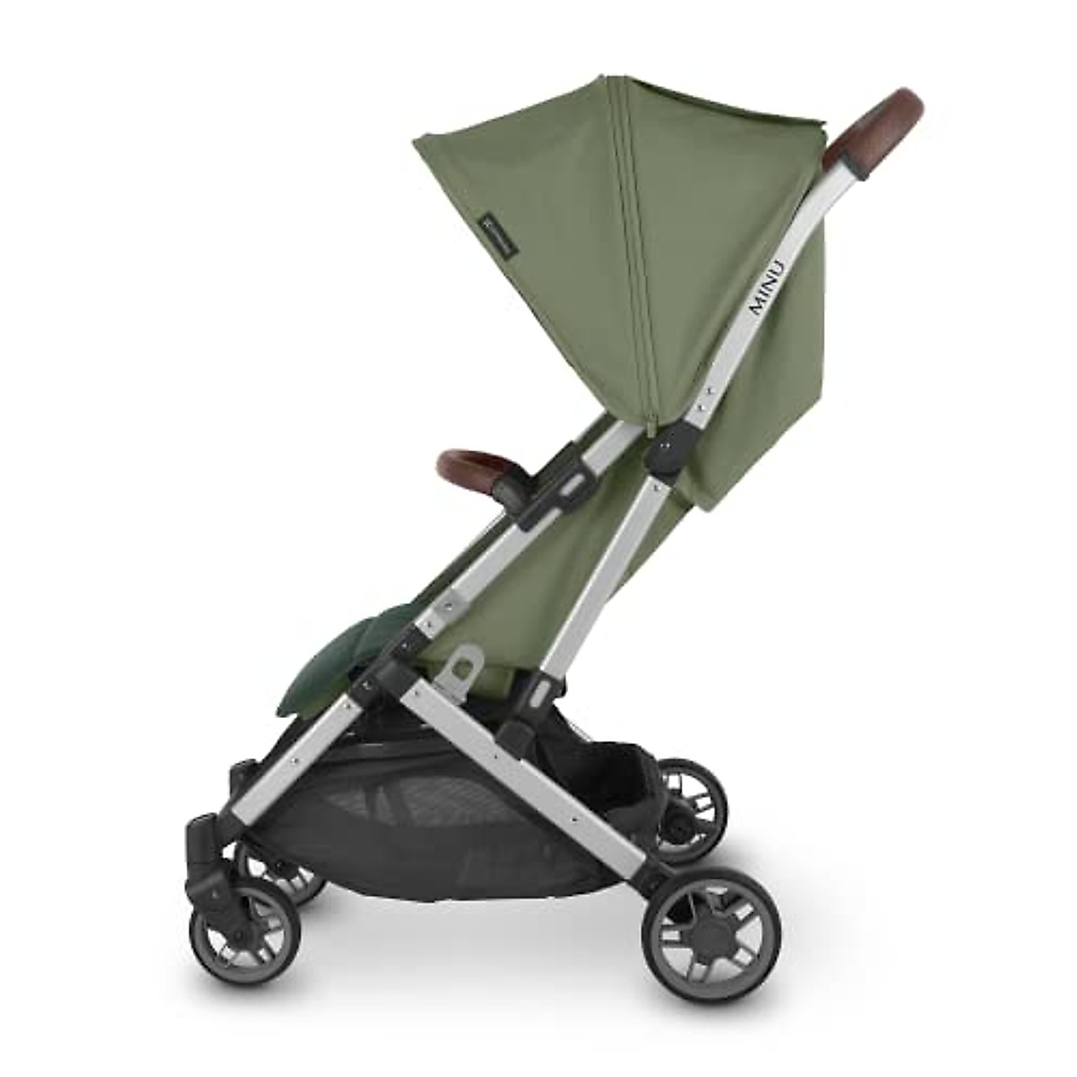 MINU V2 Stroller-Emelia (sage Green/Silver/Chestnut Leather)