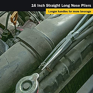 Titan 60781 16-Inch Straight Long Nose Pliers