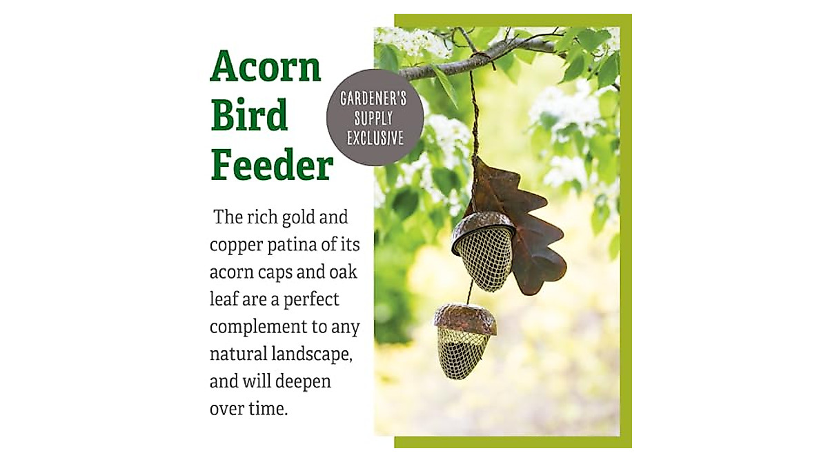 Gardener's Supply Acorn Bird Feeder | Squirrel-Proof Garden Decor
