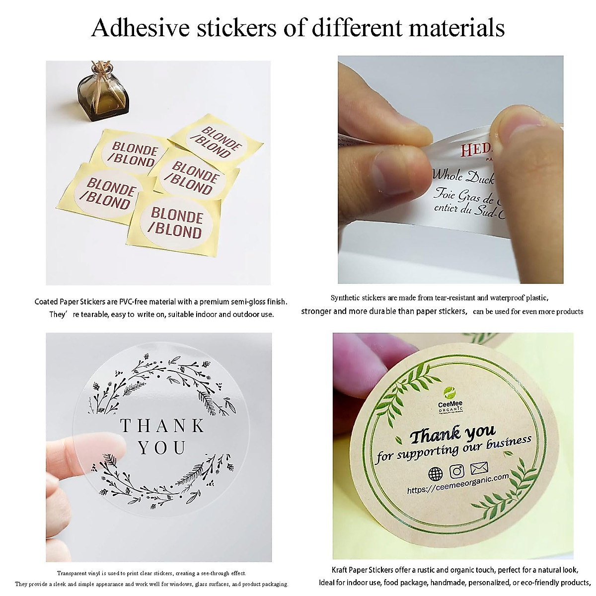 Inshoney Custom Stickers for Business Logo Personalized Label Stickers Customized 100,200pcs, 1",1.5",2", 3", 4"(Circle)