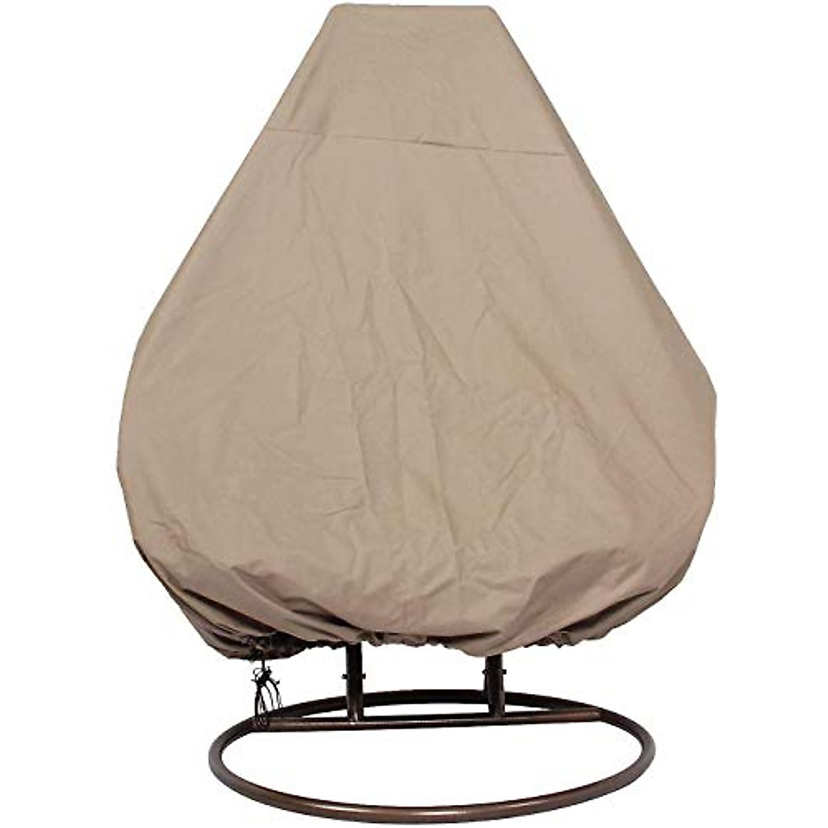 Island Gale® Luxury 2 Person Outdoor, Patio, Hanging Wicker Swing Chair 🎄🎄🎄🎄🎄🎄🎄🎄🎄🎄🎄🎄 ((2 Person) X-Large-Plus, Charcoal Rattan/Charcoal Cushion with Free Cover $128 Value)