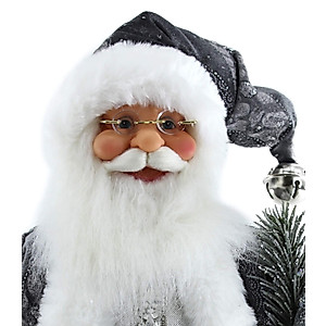 Windy Hill Collection Avant-Garde Parisian Eiffel Tower 16" Inch Santa Claus Standing Figurine Figure Decoration 160013