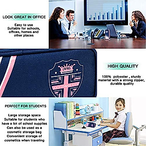 Large Capacity Pencil Case,Uhans Pencil Pouch with Double Zipper and 100% Polyester Sturdy Material,Pencil Box for Kids Can Be Multi Used in School and Office of Makeup Bag