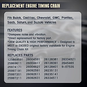 Mango S Compatibleu Engine Timing Chain Kit 9-0753S Chevrolet Buick Pontiac Cadillac Saturn 3.6L 3.0L