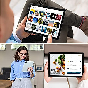 Mouikei 10 inch Tablet Android 12 Tablets, Quad-Core Tablet PC, 32GB ROM 128GB Expand, 5000mAh,1280x800 HD Touch Screen, Bluetooth, WiFi, Dual Camera, GPS, Silver