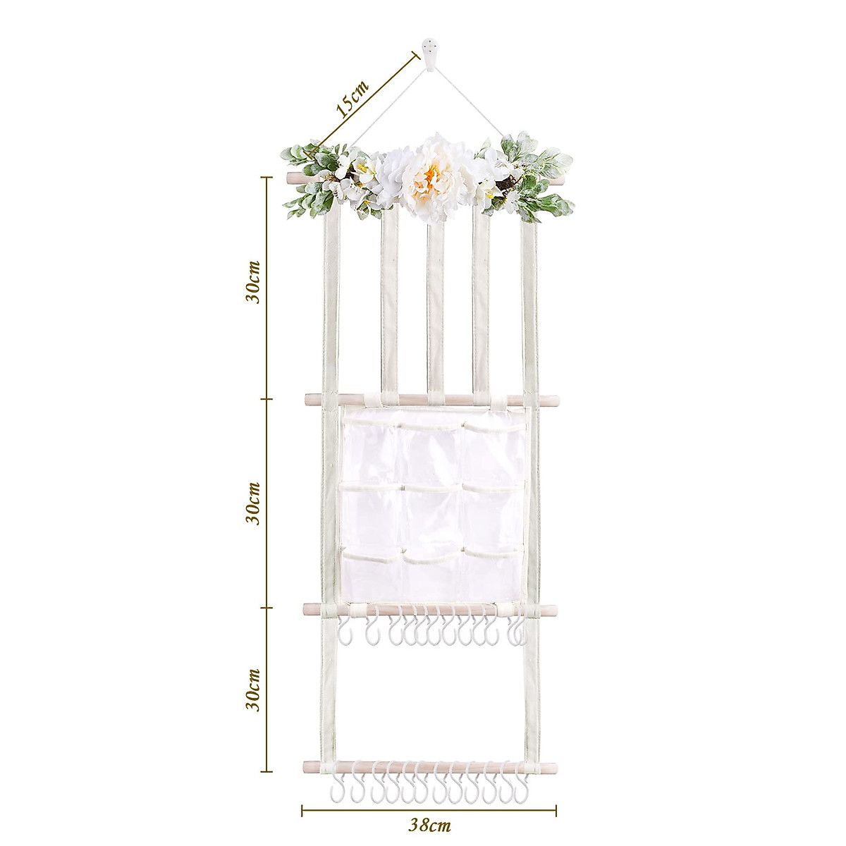 OOSAKU Headbands Holder for Girls Baby Hair Accessories Organizer Storage Wall Hanging Decor for Toddler Girls Room Wall Door Closet Hair Bows Organizer (fdzlq-5)