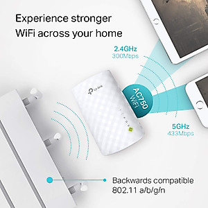 TP-Link AC750 WiFi Range Extender - Dual Band Cloud App Control Up to 750Mbps, One Button Setup Repeater, Internet Booster, Access Point Smart Home & Alexa Devices (RE220) (Renewed)