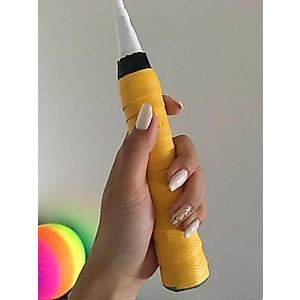 AKJYXGHC Tennis Racket Grips Racquet Grips Absorb Sweatbands Stretchy Antiskid Badminton Tennis Squash Racket Grip Tap Racquet Band Grips Protector Handle Overgrips (Pack of 12)