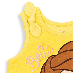 Disney Princess Belle Little Girls Tank Top and French Terry Shorts 6-6X