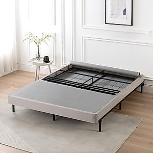 ZINUS No Assembly Metal Box Spring, 5 Inch White Mattress Foundation, Sturdy Metal Structure, Full