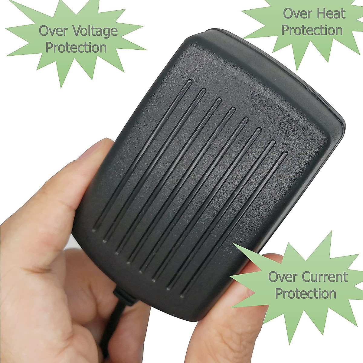 Excelity AC/DC 15V 650mA 2A Max Wall Charger Power Supply Switching Adapter with Tip 5.5 x 2.5mm / 5.5 x 2.1mm