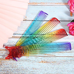 Hair Comb Colorful Gradient Hairdressing Comb Portable Hair Cutting Comb Styling Tool Hair Cutting Combs Hair Cutting Comb for Hairstylist Salon and Home Use Hair CombsStyling Tools Appliances
