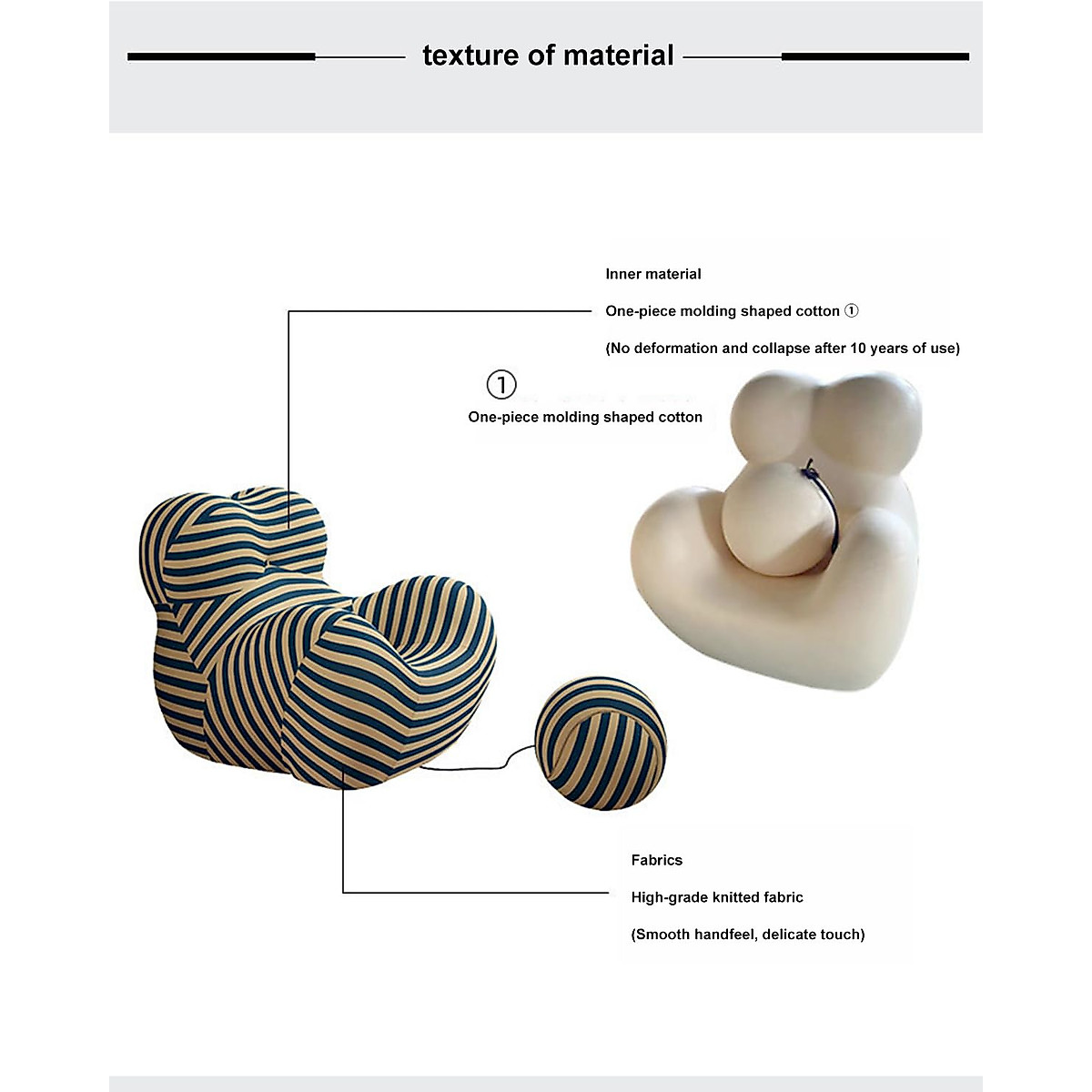 ZOLPD Leisure Sofa Chair,Minimalist Living Room Lazy Sofa Single Seat Creative Hydrangea Lounge Chair,Modern Accent Chair Lazy Couch for Living Room, Bedroom, Reading Room (A, Large)