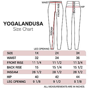 YOGALANDUSA Women's Yoga Workout Leggings – Plus Size High Waisted 4 Way Stretch with Zipper Pocket Casual Active Pants CYP1031PX V.Denim 3X