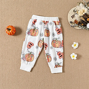 Toddler Halloween Costume Fall Baby Clothes Unisex Crewneck Long Sleeve Pumpkin Top and Pants Cute Two Piece Outfit Mis Pedidos Amazon Gift Card Renacimiento Ropa