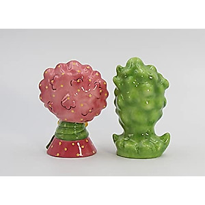 Fine Ceramic Dollymamas African American Black Fashion Lady with Sunglasses Salt & Pepper Shakers Set, 4-3/8" H