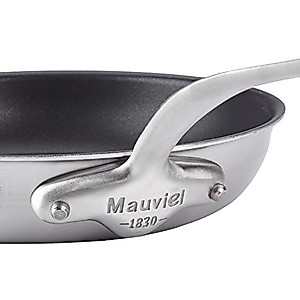 Mauviel M'Urban 3 Tri-Ply Brushed Stainless Steel Nonstick Frying Pan With Cast Stainless Steel Handle, 9.4-in, Made In France