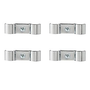 Quantum Storage PCL1-4 1/2" 4-Pack Post Clamps to Join Wire Shelving Units, Chrome Finish, , 5" Width x 5" Length x 5" Height