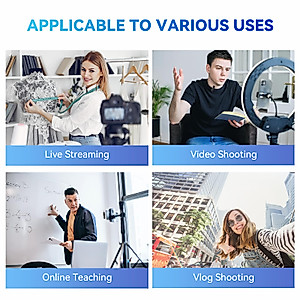 MAXTOP 3 in 1 Mini Microphone Wireless Lavalier Microphones for iPhone, Android and Camera- 2.4G Cordless Double Mics with Noise Reduction-Professional Video Recording Lav Mic for Interview, Vlog