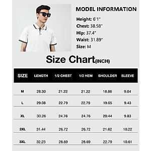 ZITY Mens Polo Shirt Short Sleeve Sports Golf Tennis Shirts for Men Summer Collared Casual Shirt White Black