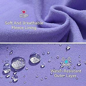 BALEAF Fleece Long Sleeve Shirts, Girls Fall Jacket Half Zip Sweatshirts Horse Riding Camping Thermal Coat Kids Purple M