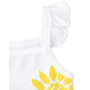 The Children's Place Baby Girls Sleeveless Playwear Sets 3-Pack, Pastel Floral, 12-18 Months